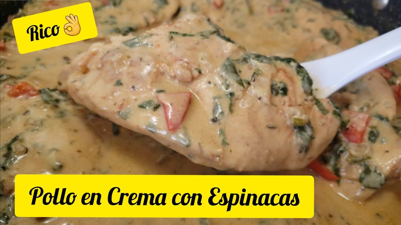 🔴Como Hacer Pollo en Crema con Espinacas ( paso a paso) Receta 100% ...