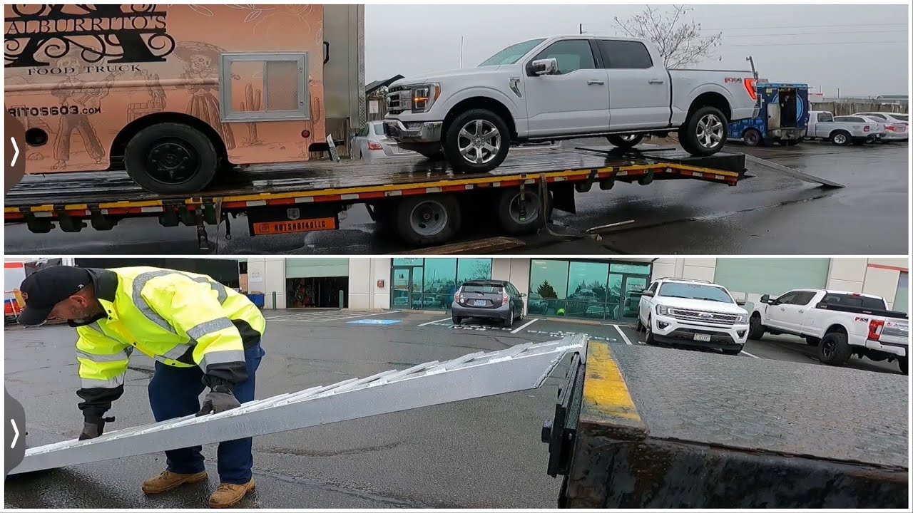 #Hotshot40LLC | Gator Trailer | First time using 10’ ramps with mega ...