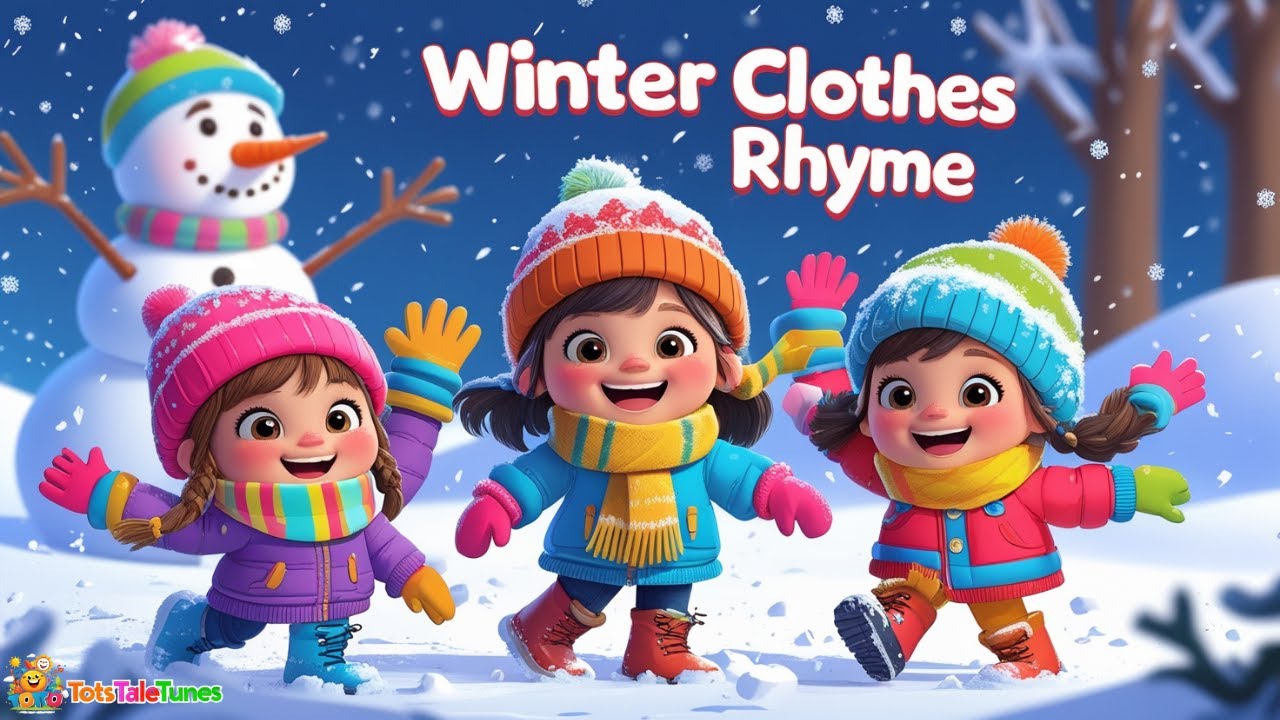 Winter Clothes Rhyme 🧣🧤 | Kids Song About Winter Jackets, Hats, Scarves ...