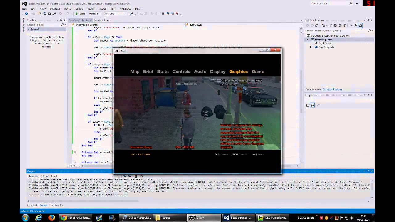 GTA IV Scripting Tutorial - Native methods (VB.Net) - YouTube