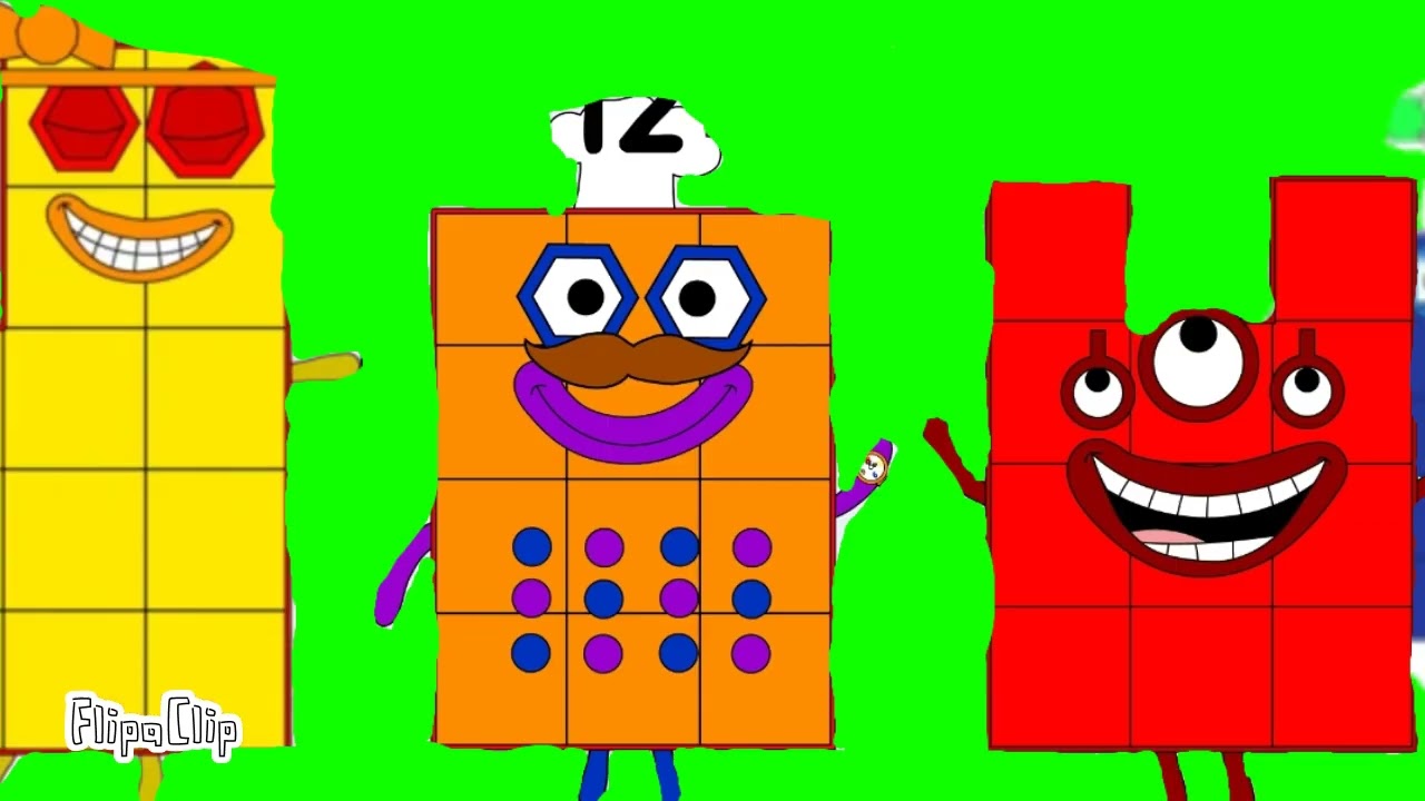 numberblocks stampede green screen full - YouTube