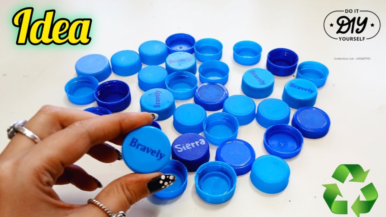 DIY 💫 Great Idea I Made Using Bottle Caps! Plastic Bottle Caps Craft ...
