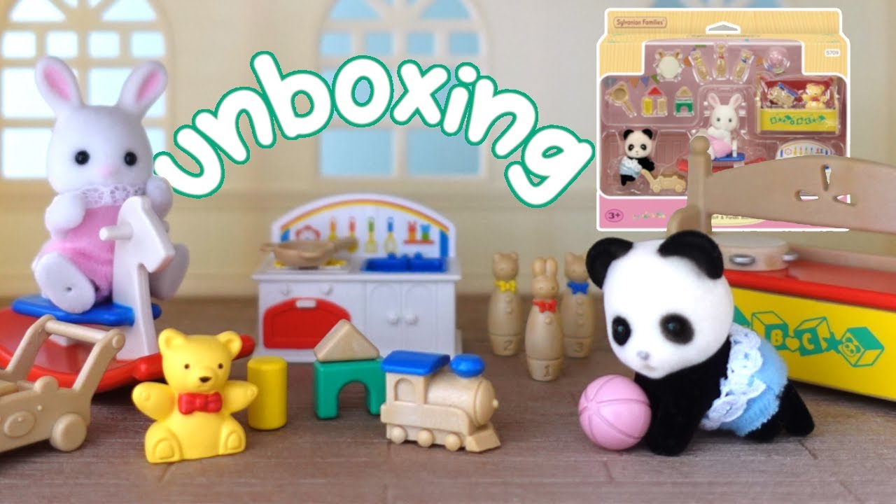 Sylvanian Families Baby's Toy Box set unboxing! おもちゃいっぱいセット - YouTube