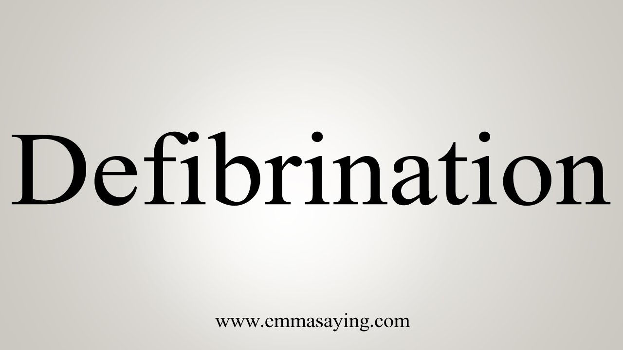 How To Say Defibrination - YouTube