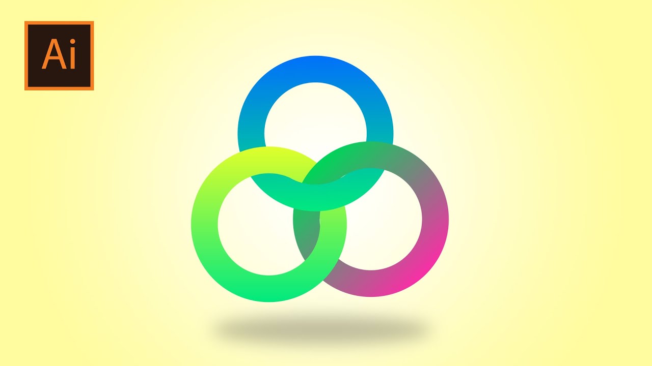 Illustrator Tutorial: How To Make Ring Logo in Adobe Illustrator || Art ...