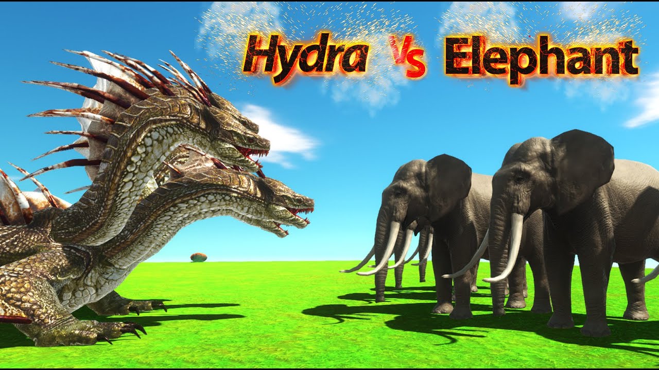 Hard Battle Elephant VS hydra ! ARBS - YouTube