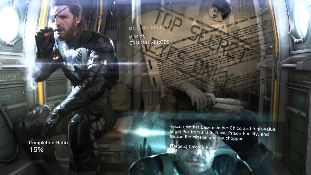 METAL GEAR SOLID V: GROUND ZEROES - Kojima messing with mission select ...