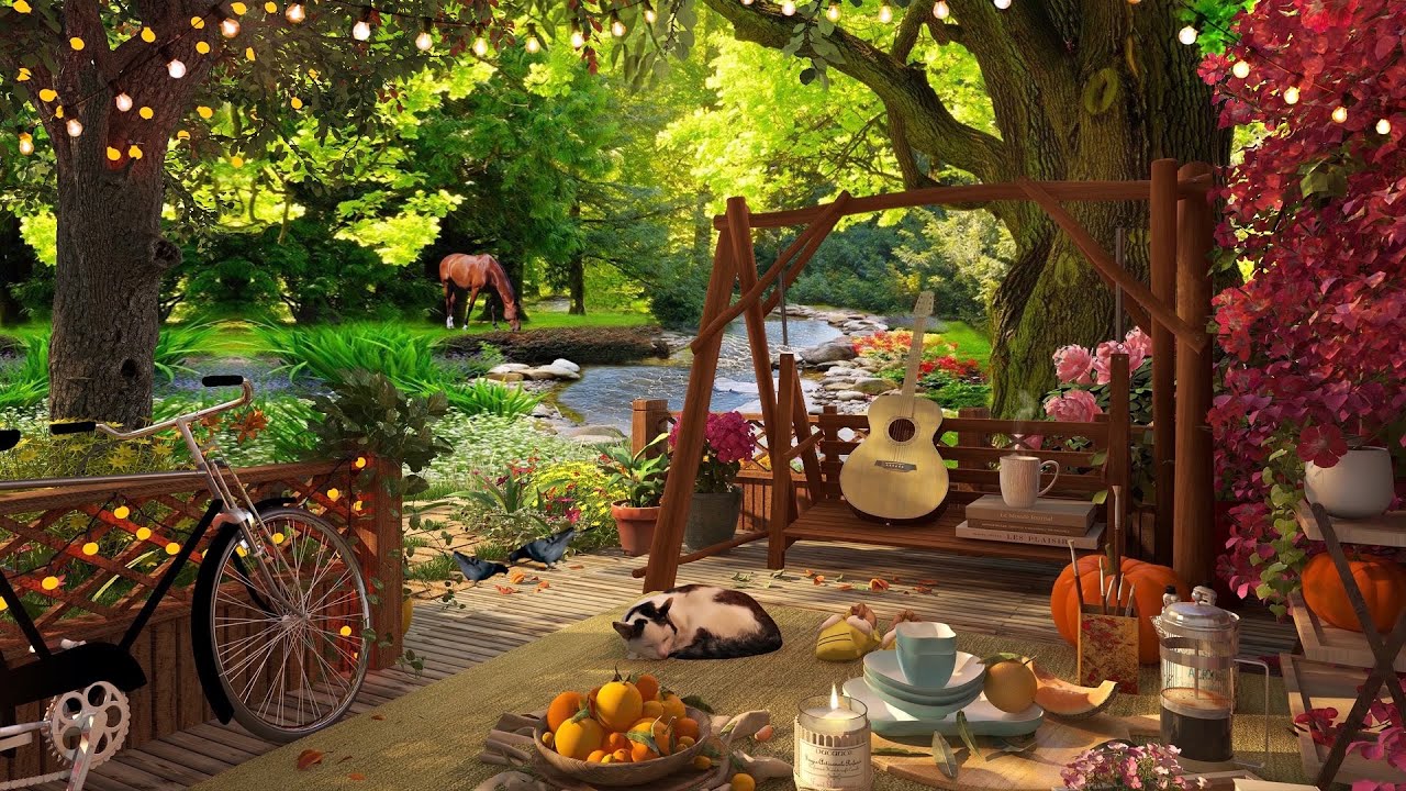 Spring day ambience by beautiful River in forest, Relaxing birdsong for ...