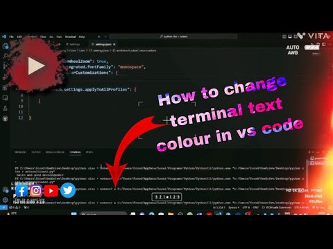 How to change the terminal colour in vs code. @fccodebyankit @ankit8789 ...