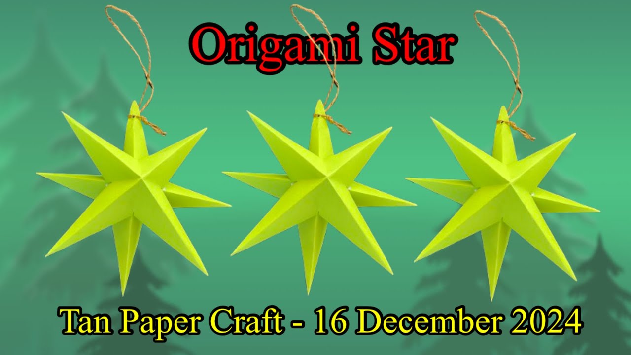 Tutorial ke 109 - origami double star Christmas craft - YouTube