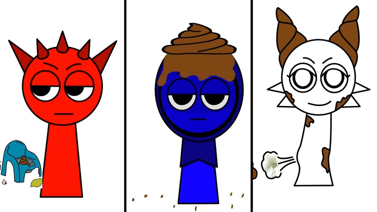 Sprunki incredibox Raddy, Jevin and Wenda POOP ART #sprunki #phase # ...