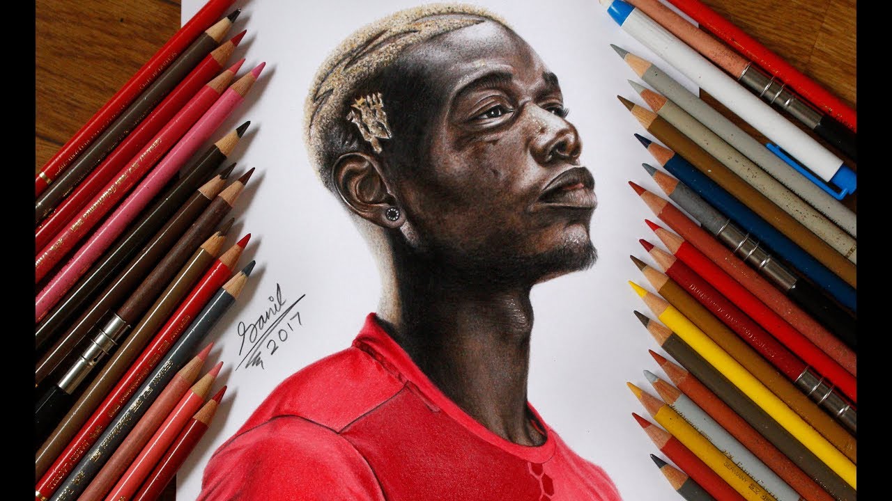 Drawing Paul Pogba .. Reposted by Pogba on official instagram - YouTube