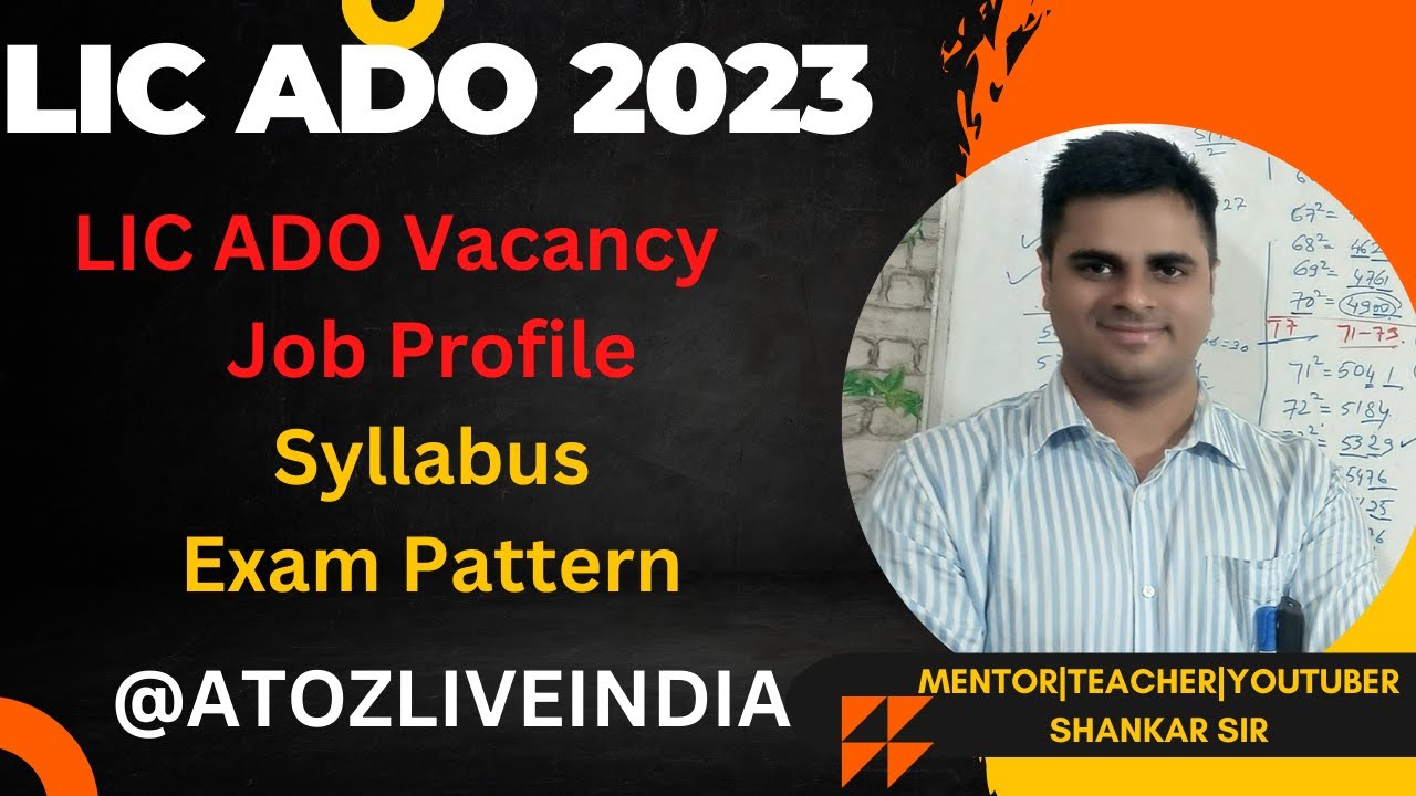 LIC ADO Notification 2023 | LIC ADO Vacancy, Job Profile, Syllabus ...