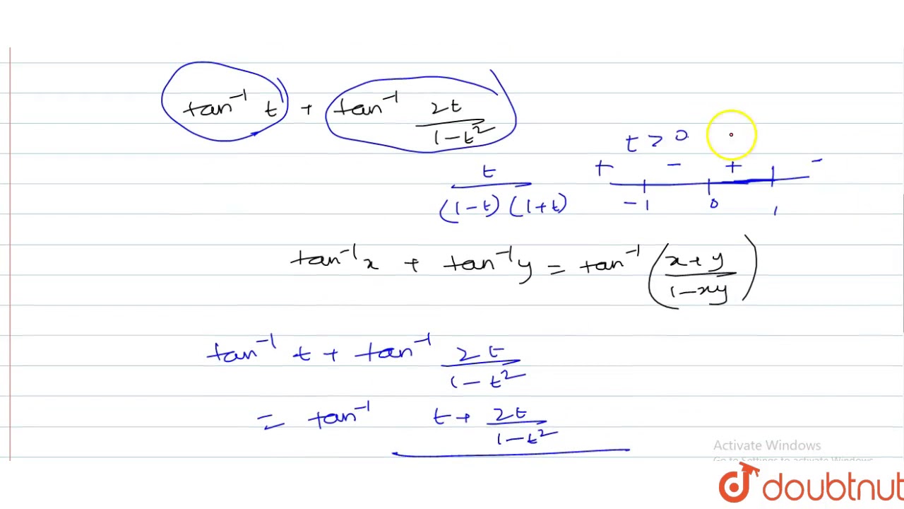 Prove that: `tan^-1 +tan^-1 ((2t)/(1-t^2))=tan^-1( (3t-t^3)/(1-3t^2 ...