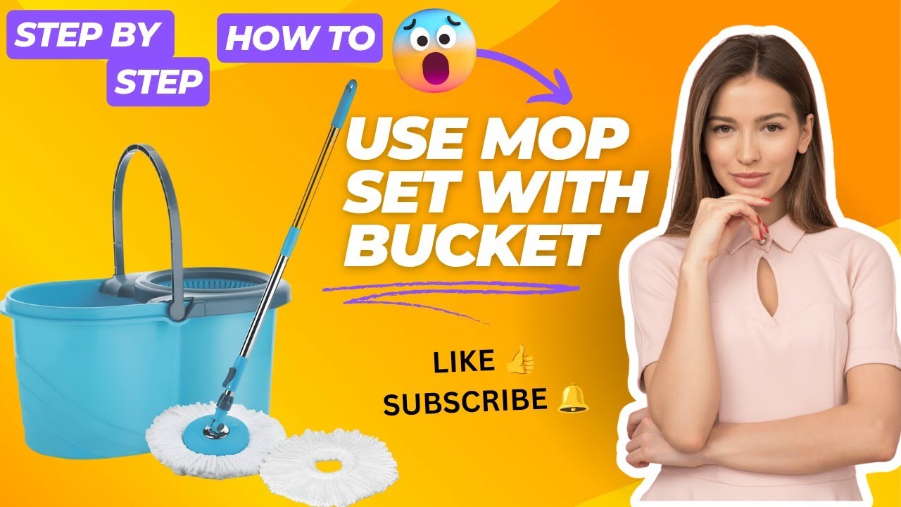 How to Use a Floor Cleaning Mop Set with Bucket – Step by Step # ...