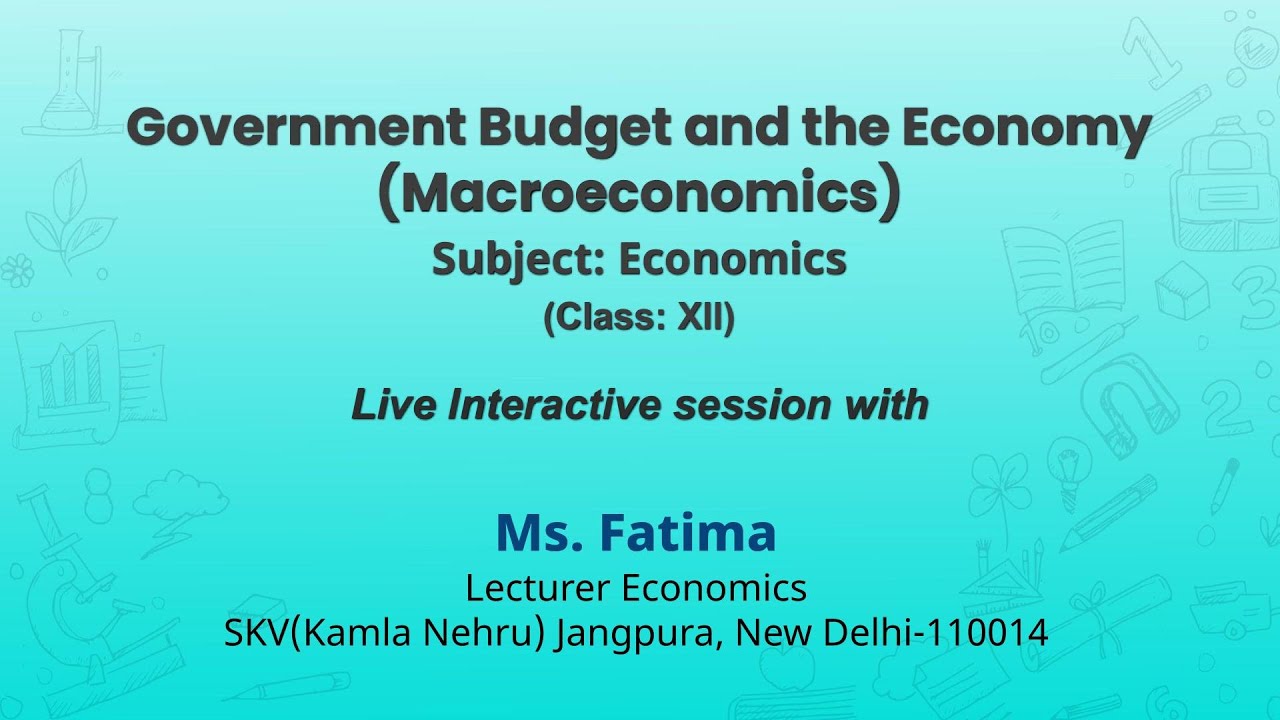 NCERT Government Budget and the Economy (Macroeconomics) Subject ...