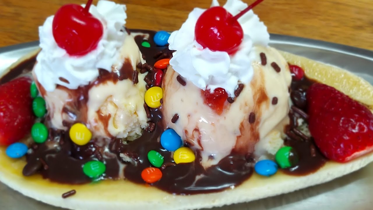 Banana Split| M&M Lover *with a twist* easy to find at home ingredients ...
