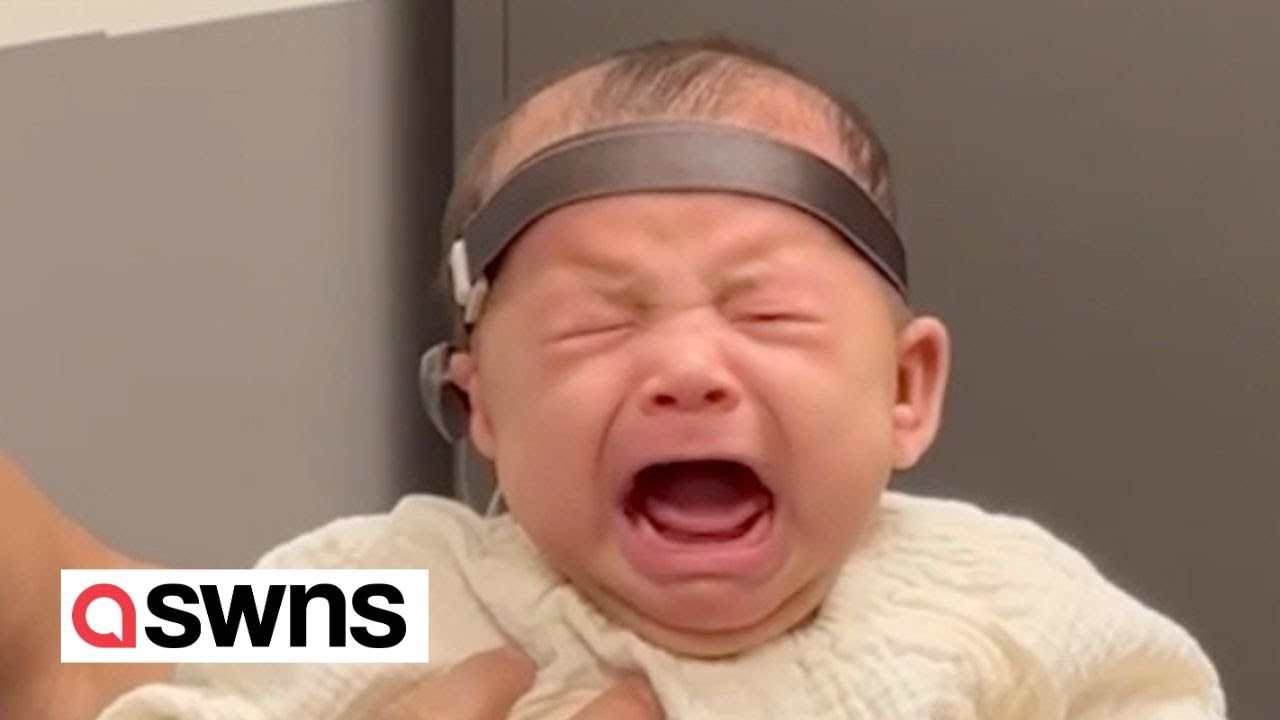 Baby hears her father's voice clearly for the very first time | SWNS ...