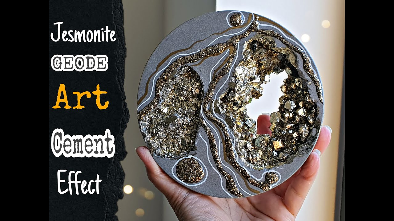 How to Make Jesmonite Geode Art / Cement / DIY - YouTube