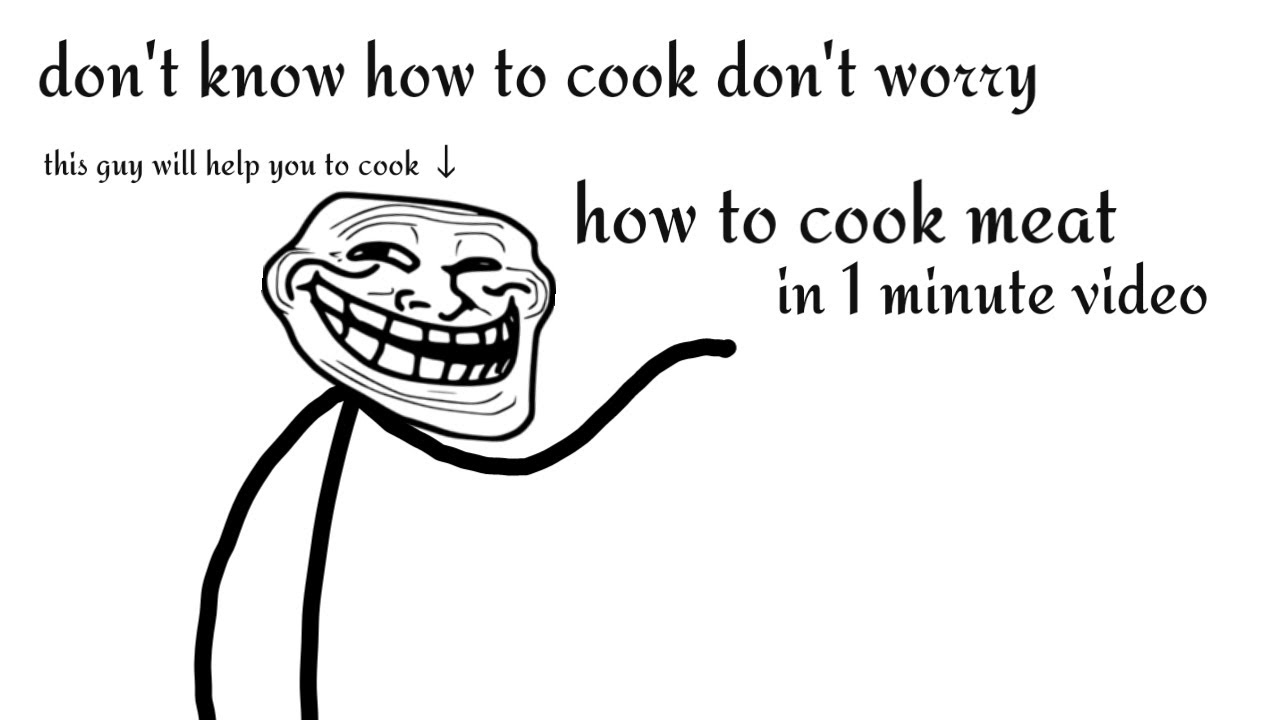 COOKING MEAT WITH TROLLFACE - YouTube