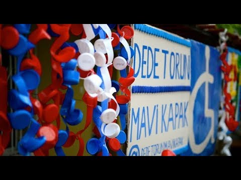 Dede torun mavi kapak toplayarak 129 kalbe dokundu