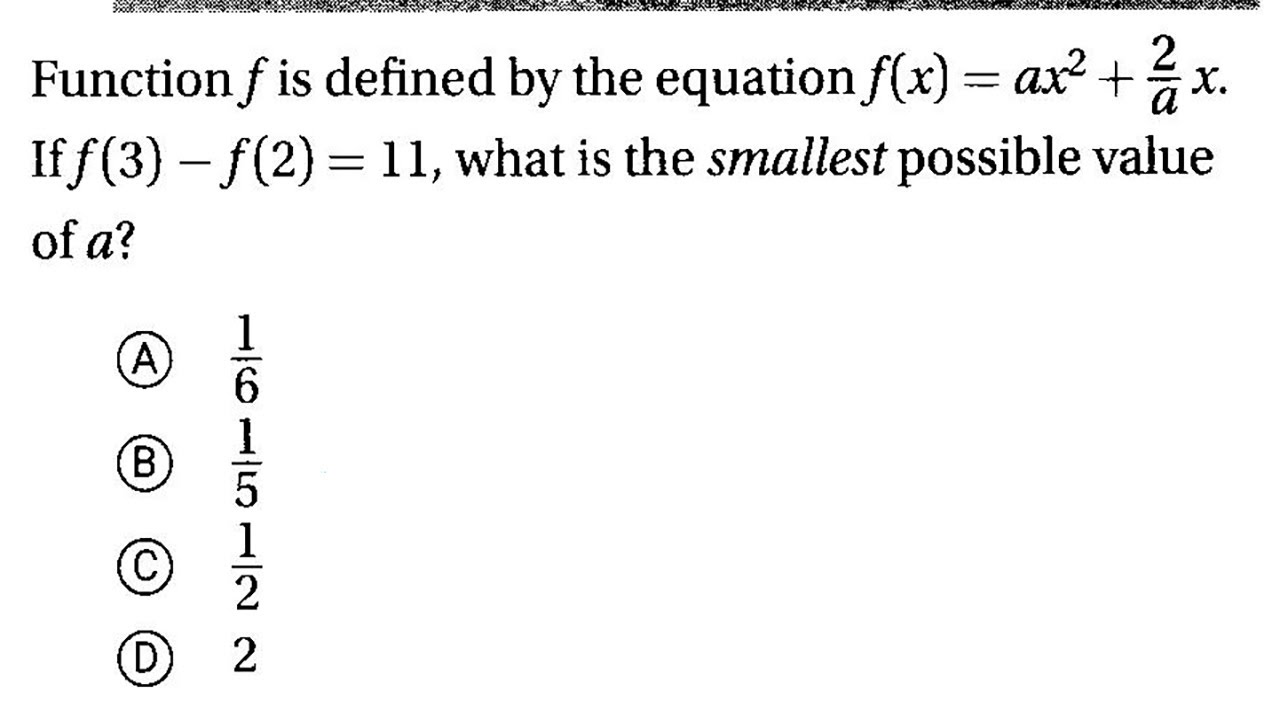 SAT Prep Geometry & Trigonometry 6 Practice Test2 Q20 - YouTube