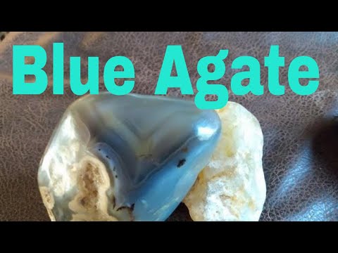 Polishing A Rare Blue Agate