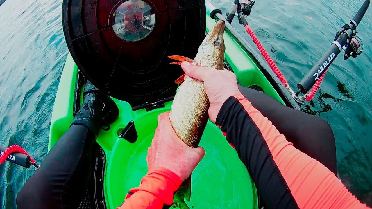 Pike Trolling with Kayak Трилонг на щука с каяка - YouTube