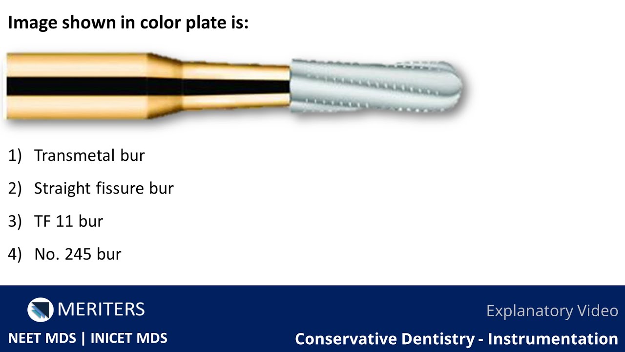 NEET MDS | INICET - Conservative Dentistry - Instrumentation ...