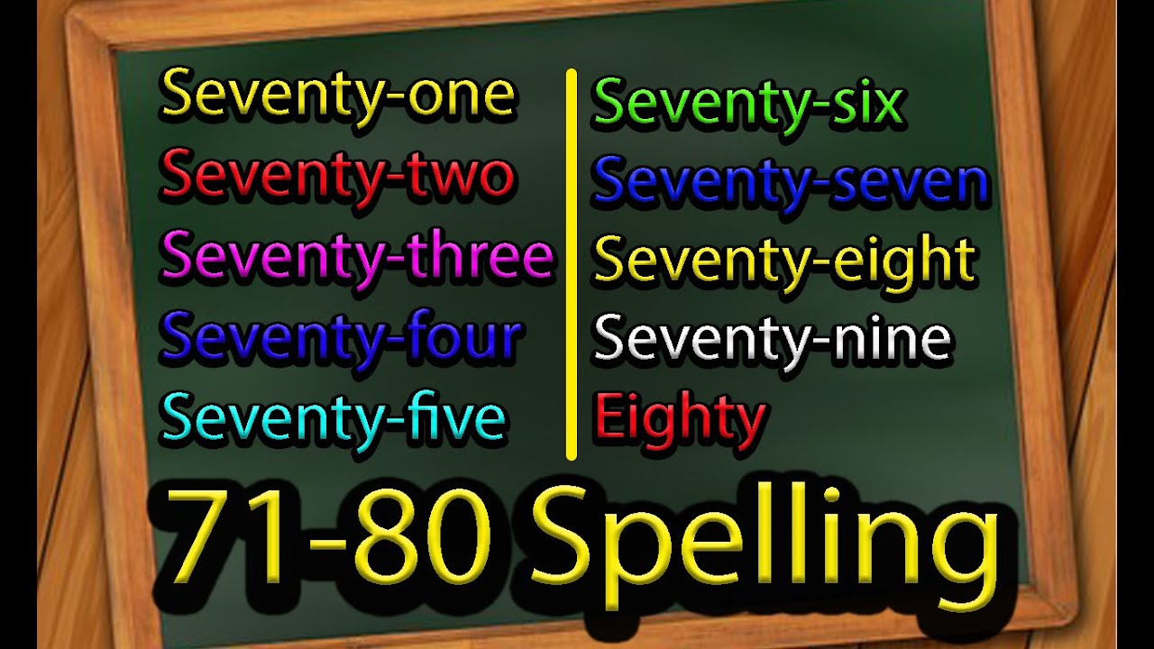 71 80 Numbers Spelling In English 1 100 Numbers Spelling Learn 365 71-80-numbers-spelling-in-english-1-100-numbers-spelling-learn-365