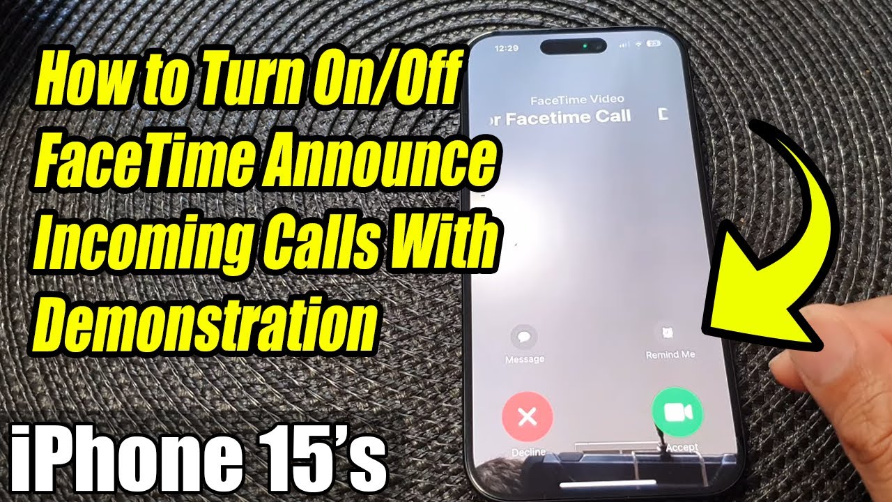 iPhone 15/15 Pro Max: How to Turn On/Off FaceTime Announce Incoming ...