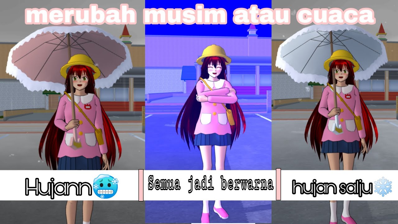 Cara merubah musim atau cuaca di game Sakura school simulator || Restu ...