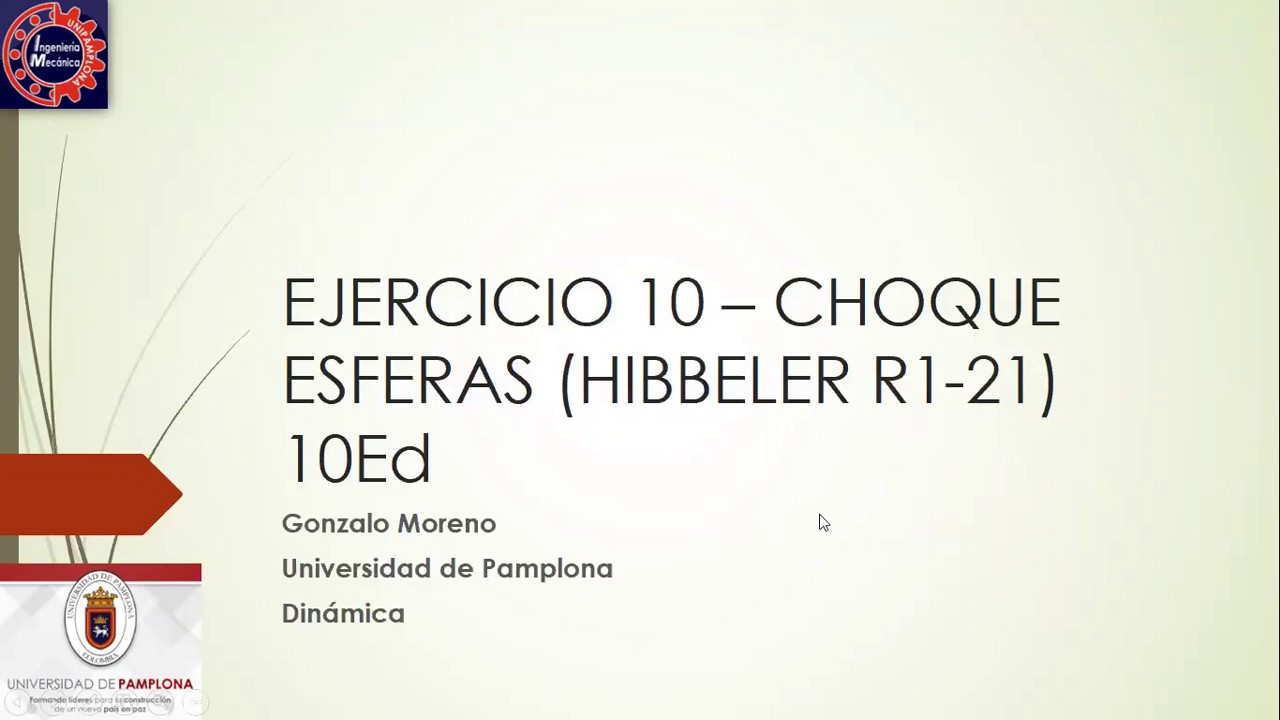 Ejercicio 10 - Choque oblicuo entre esferas - YouTube