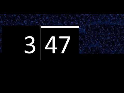 Dividir 47 entre 3 , division inexacta con resultado decimal . Como se ...