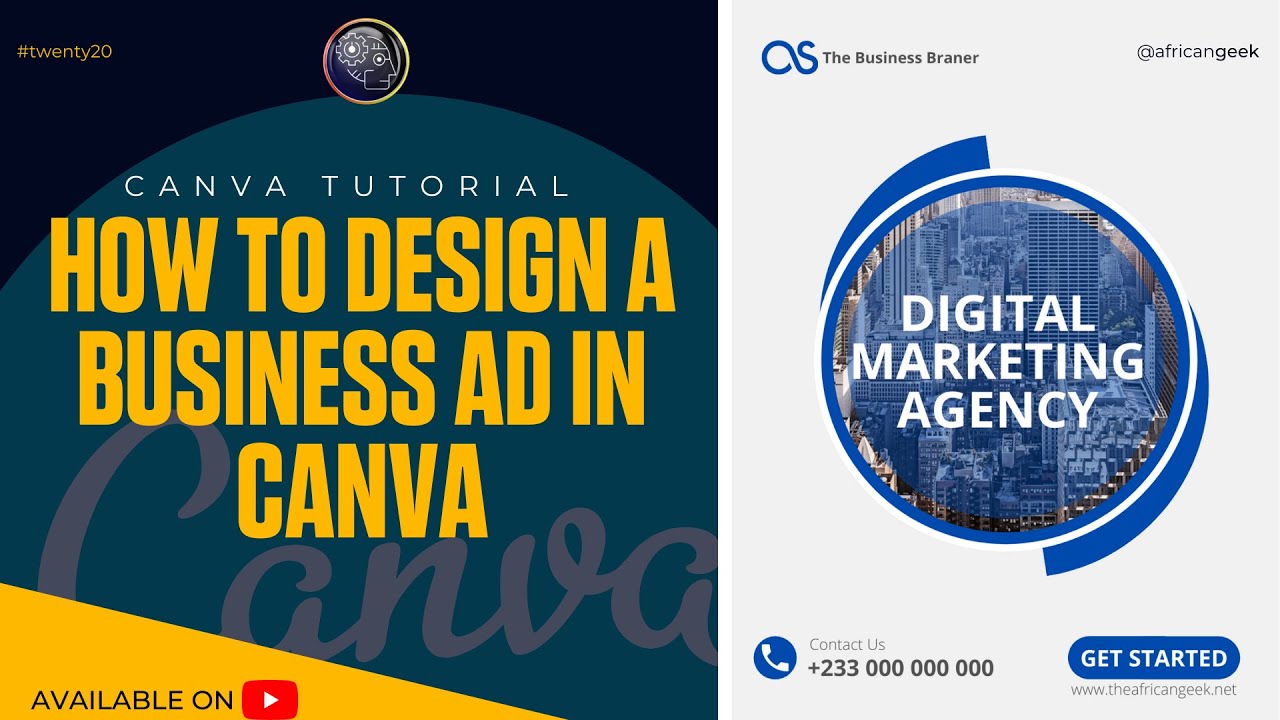 Canva tutorial for beginners - How to design a simple business ad flyer ...