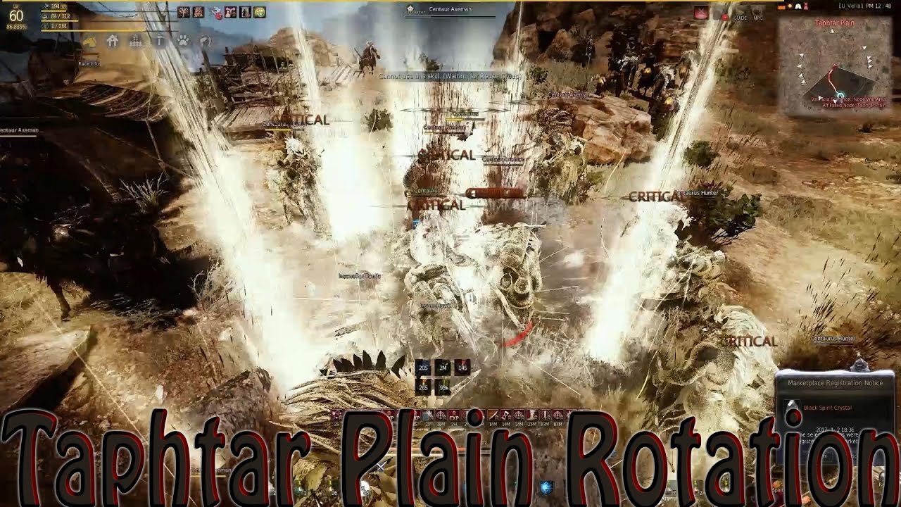 Black Desert Online Taphtar Plain Rotación lvl 58-60 AP/DP min 185/185/260 Valencia parte 2 ...