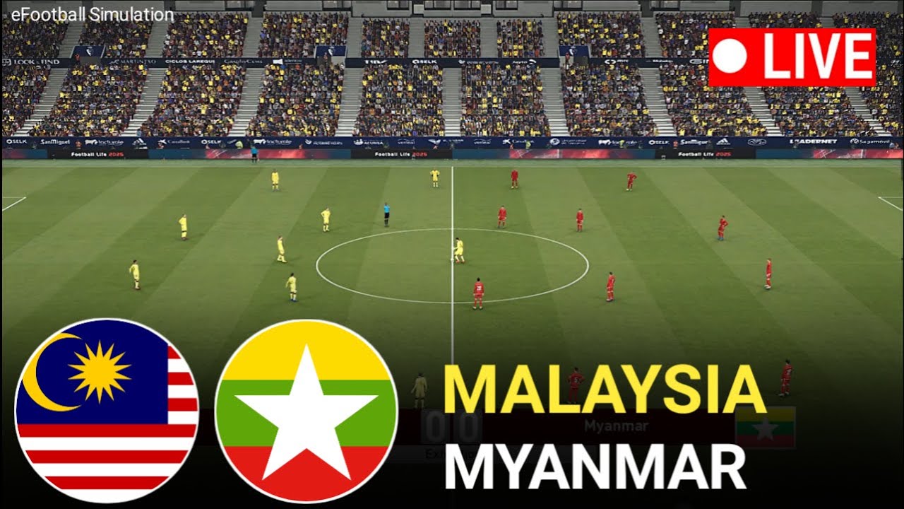 🔴LIVE- Malaysia vs Myanmar l Asian Games 2025 l Full Match eFootball ...