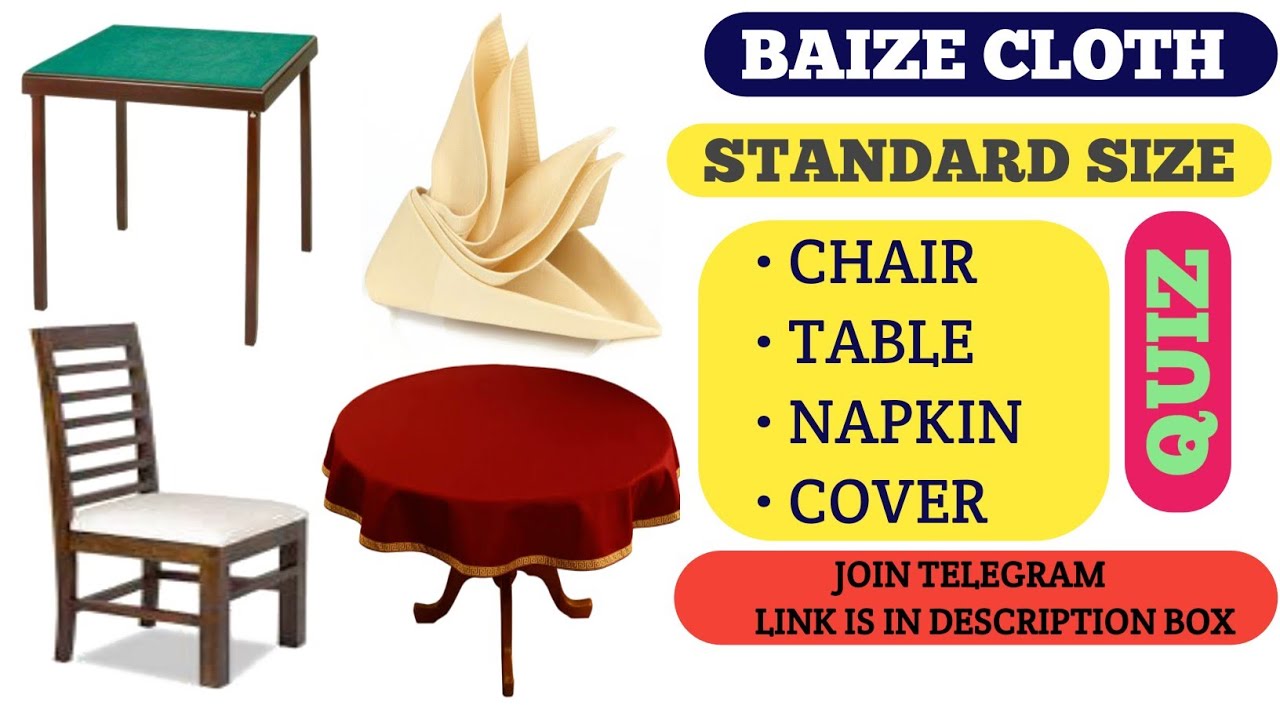 BAIZE CLOTH| STANDARD SIZE CHAIR TABLE NAPKIN COVER|Food service| Hotel ...