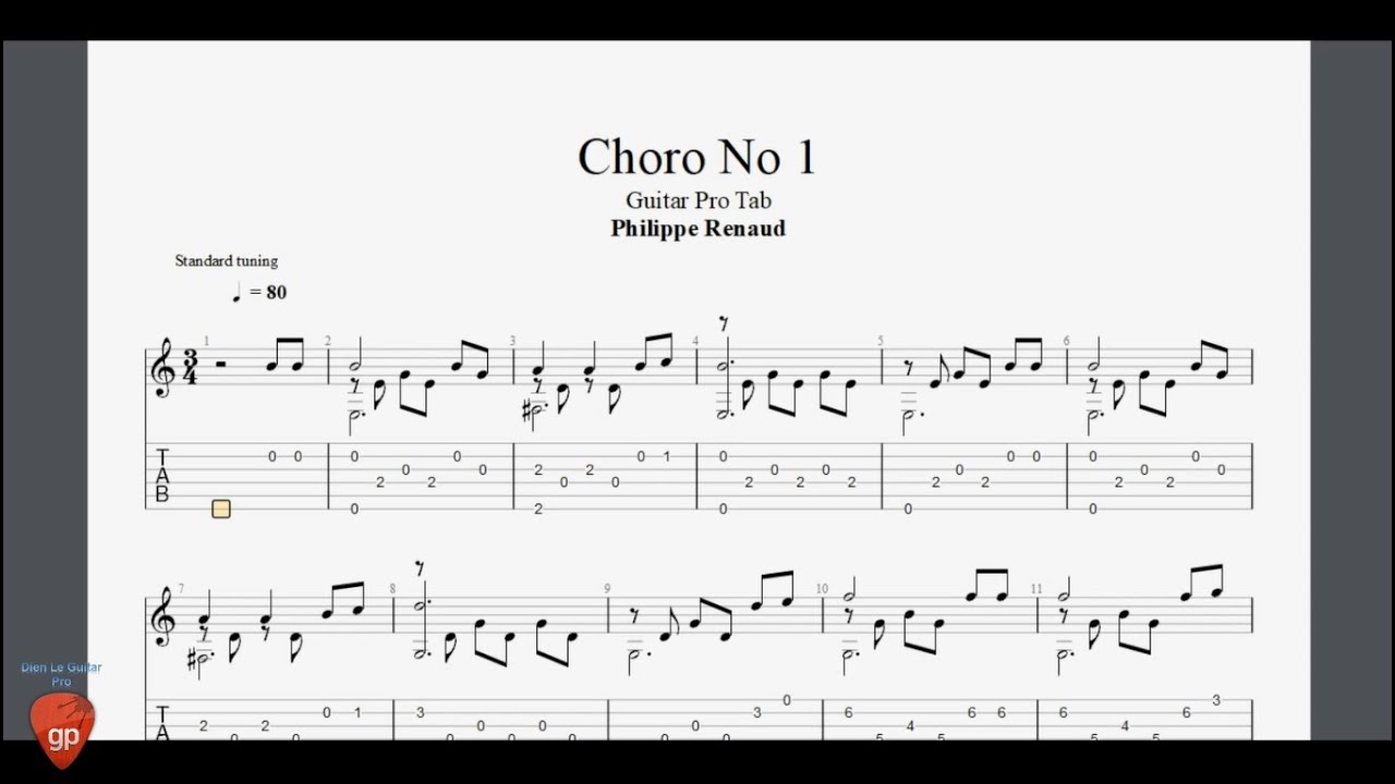 Choro No.1 - Guitar Pro Tab - YouTube