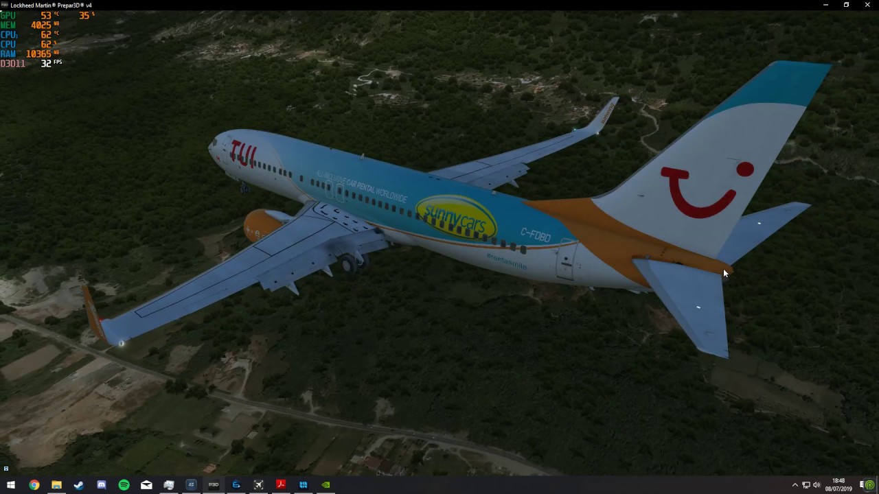 P3D v4.5 | TUI Airways | Tivat Approach | PMDG 737NGX - YouTube