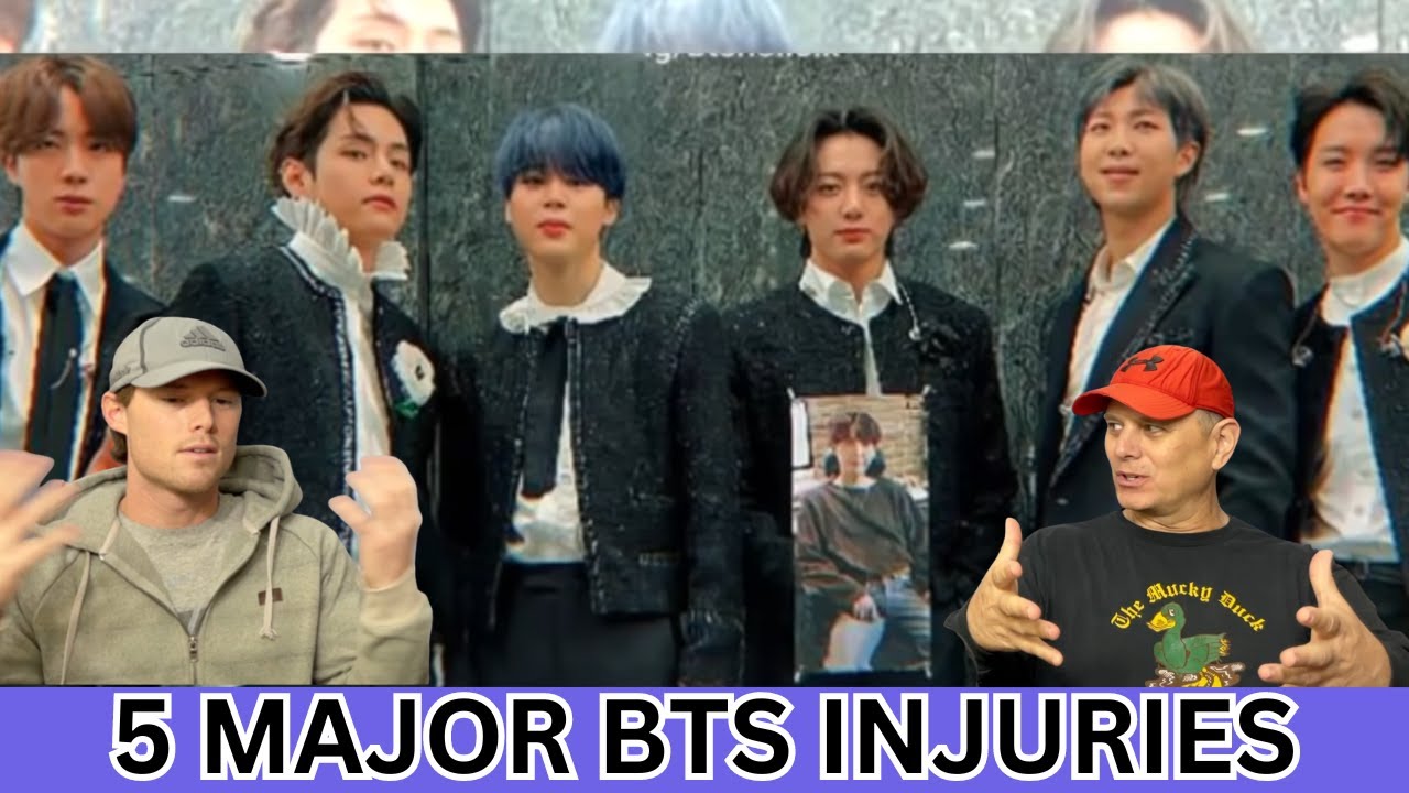 Two Rock Fans REACT to 5 Times BTS had MAJOR injuries but still kept ...