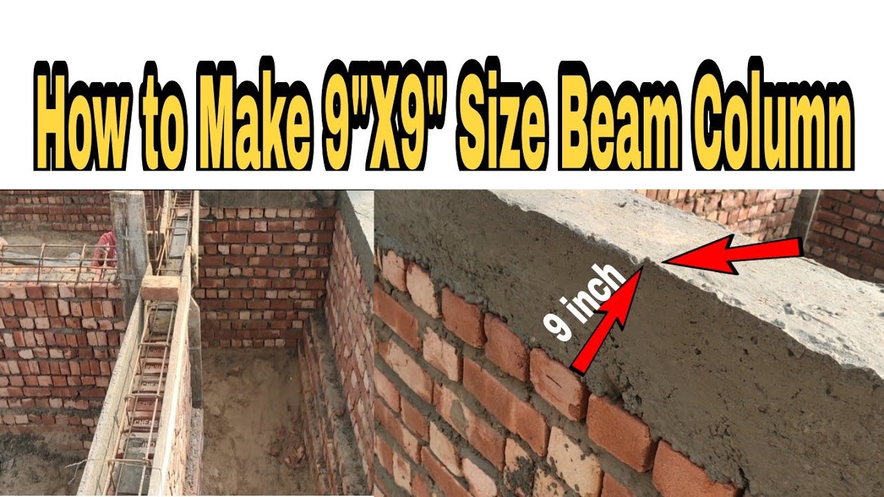 How to make 9"X9" Beam And Column || 9'x9' भीम कॉलम के लिए रिंग किस ...