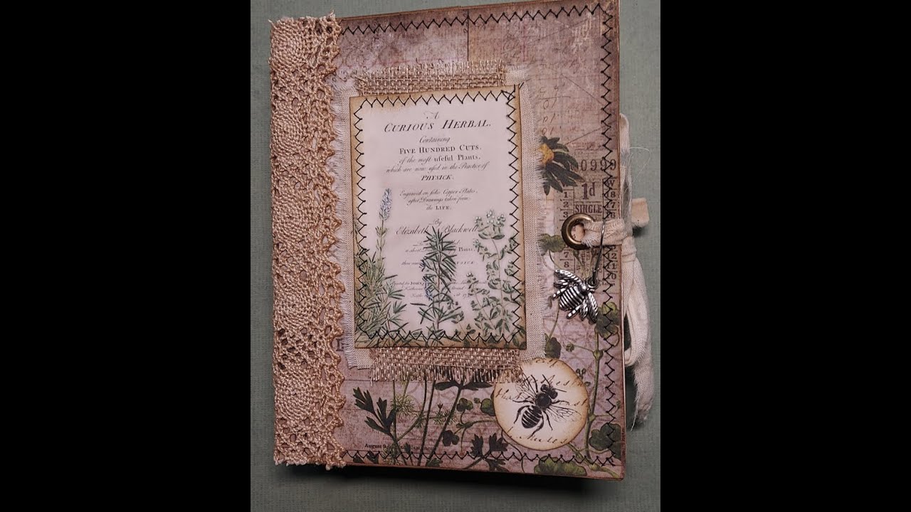 Handmade Botanical Junk Journal, Herb Garden SOLD - YouTube