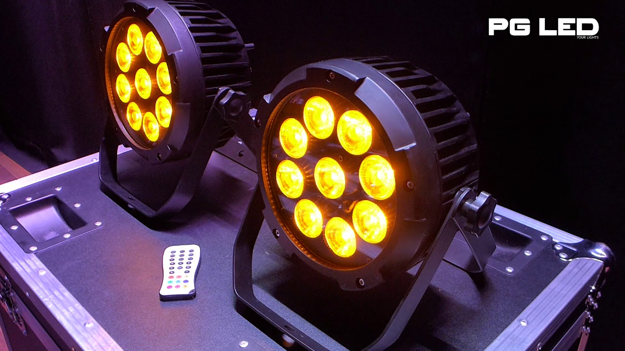 PG LED PAR LED 9X18W RGBWAUV IP65 WIRELESS DMX REMOTE COTROLL WIFI ...