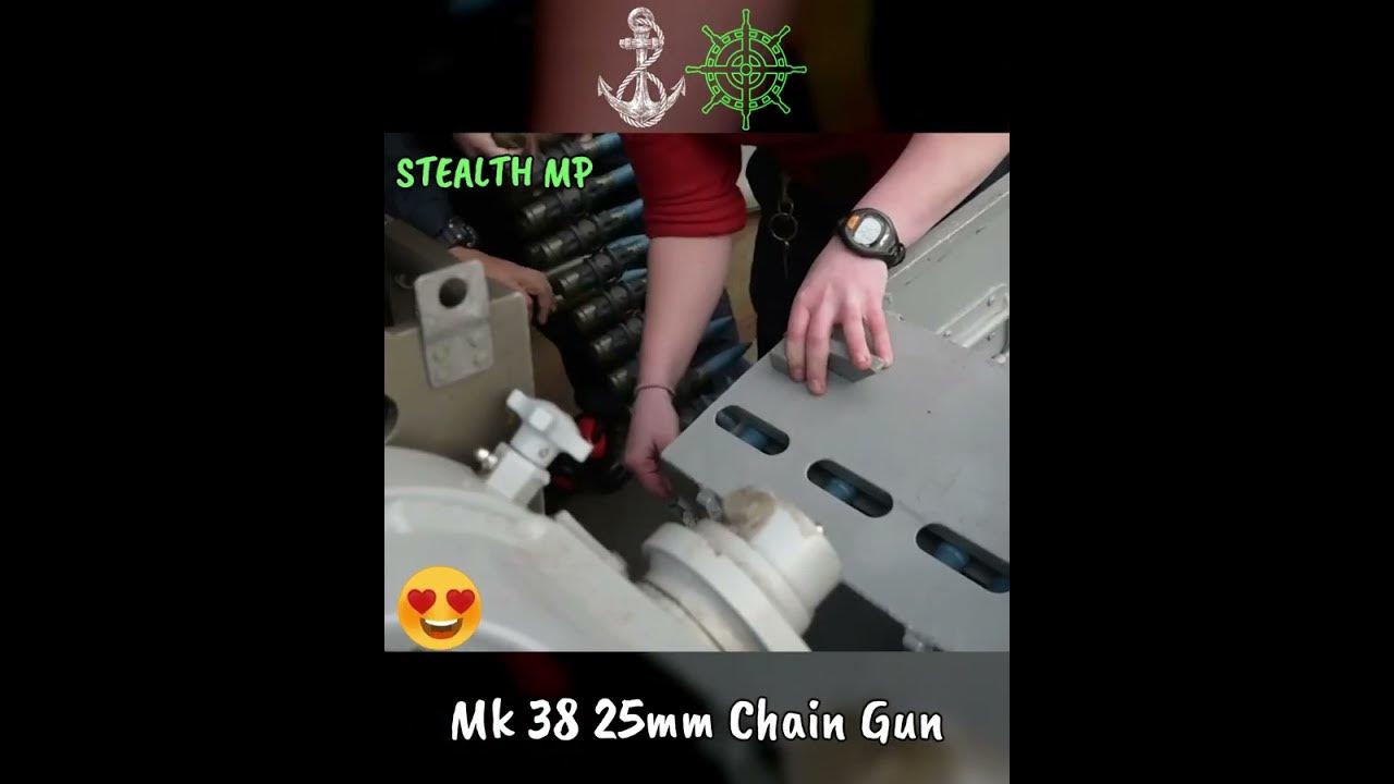WOW 🤯Mk 38 25mm Chain Gun M242 Bushmaster 💥| A Live Fire Exercise MK 38 - YouTube