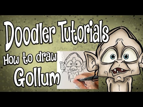 How to Draw Gollum from Hobbit / Lord of the Rings | STEP BY STEP ...