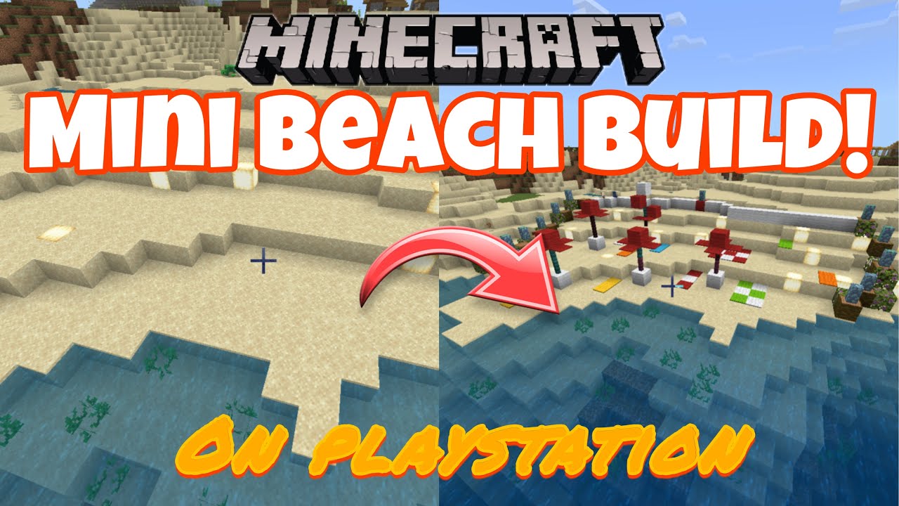 Minecraft simple beach build 🔨🌊 - YouTube
