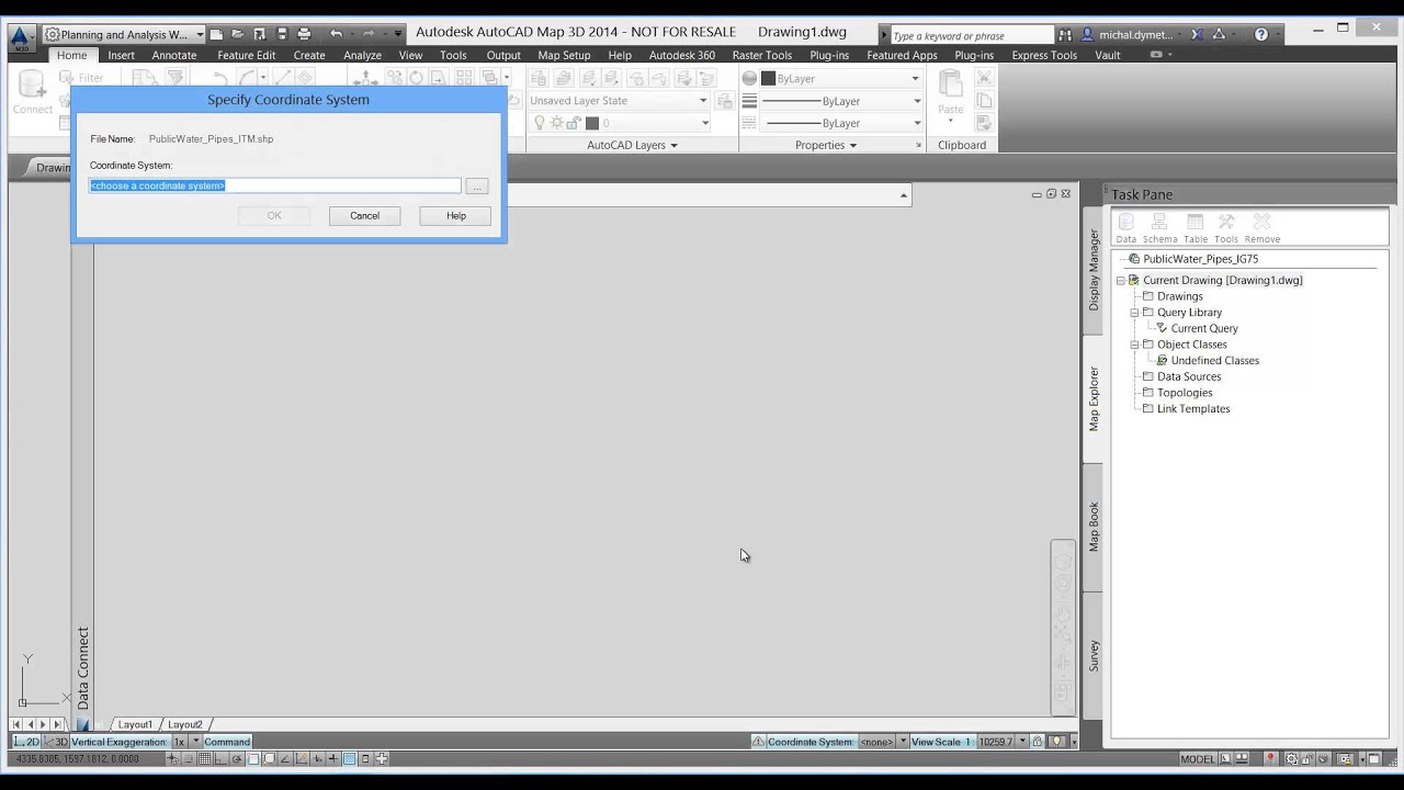 AutoCAD Map 3D: GIS Data Coordinates Transformation - YouTube