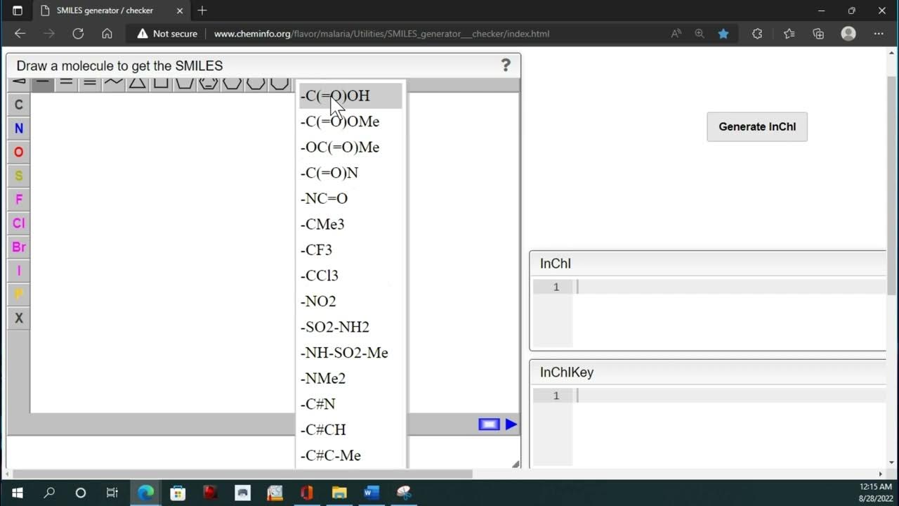 Draw the molecular structure for Butyric Acid (C4H8O2) - YouTube