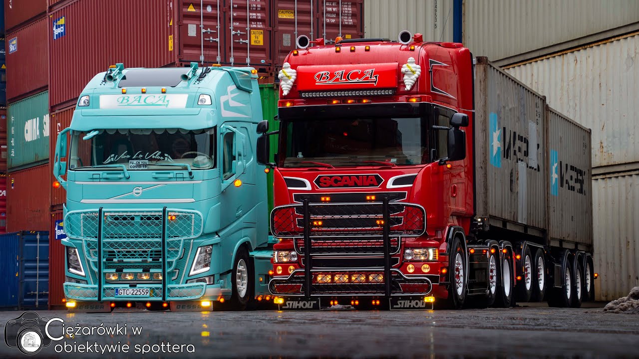Scania R500 V8 "Melania" i Volvo FH540 "Miętus" BACA [4K] - YouTube